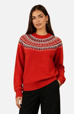 YUMI Relaxed Fairisle Jumper