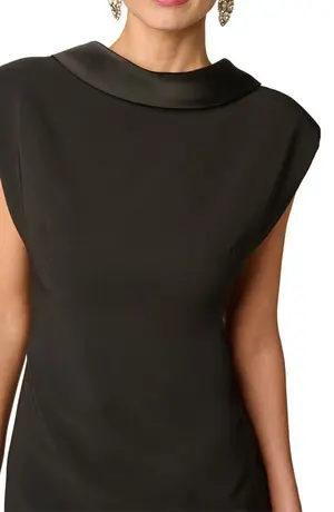 Adrianna Papell Crepe And Satin Cocktail Minidress