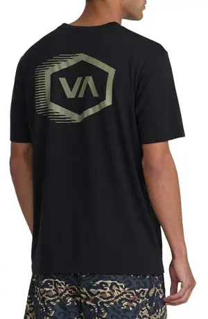 Rvca Tech Hex Performance Graphic T-shirt - Black