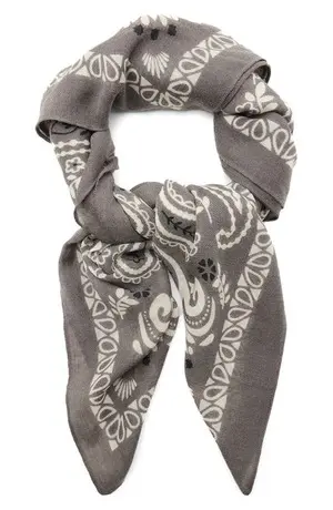 Mango Paisley Wool Scarf