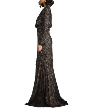Tadashi Shoji Carelli Orchid Lace Gown