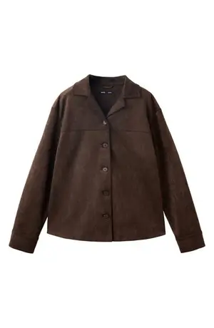 Mango Tor Faux Suede Overshirt