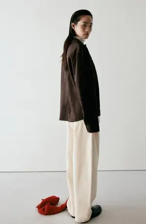 Mango Tor Faux Suede Overshirt