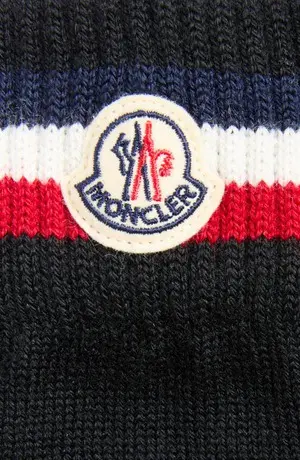 Moncler Virgin Wool Knit Gloves - Black