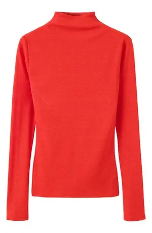 Mango Fitted Turtleneck T-shirt - Red