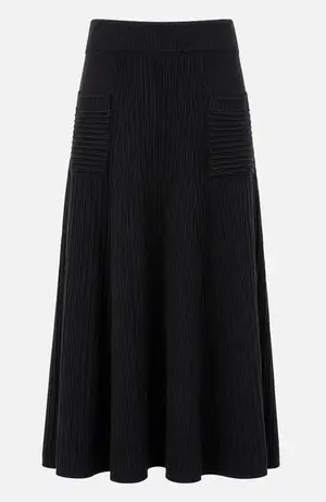 YUMI Knitted Midi Skirt