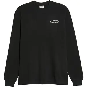 MALBON Golf And Hunt Club Long Sleeve Graphic T-shirt - Black
