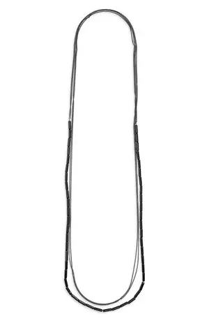 ALLSAINTS Faceted Bead Long Station Necklace