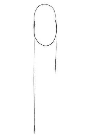 ALLSAINTS Faceted Bead Multiwrap Necklace - Jet/hematite