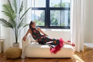 VASILIKI Maliya Feather Dress