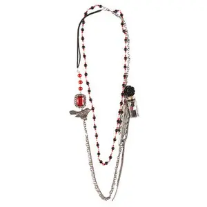 GALLERIE II Raven Halloween Necklace - Silver