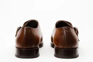 VINCI LEATHER SHOES The Essen Cap Toe Double Monk Strap Shoe