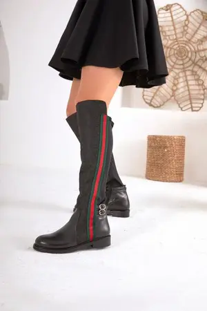 VINCI LEATHER SHOES The Gallant Leather Knee-high Boot