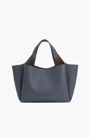 MELIE BIANCO Whitley Recycled Vegan Leather Tote Bag Slate