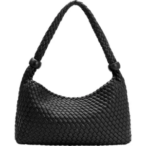 MELIE BIANCO Quinn Recycled Vegan Leather Shoulder Bag - Black