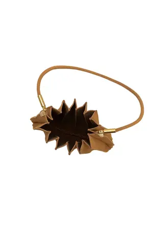 MELIE BIANCO Carrie Pleated Vegan Suede Shoulder Bag