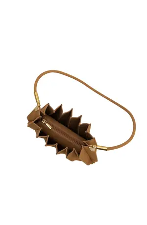 MELIE BIANCO Carrie Pleated Vegan Suede Shoulder Bag