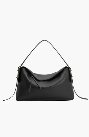 MELIE BIANCO Emory Recycled Vegan Leather Top Handle Bag Black