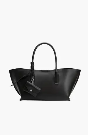 MELIE BIANCO Astrid Recycled Vegan Leather Tote Bag - Black
