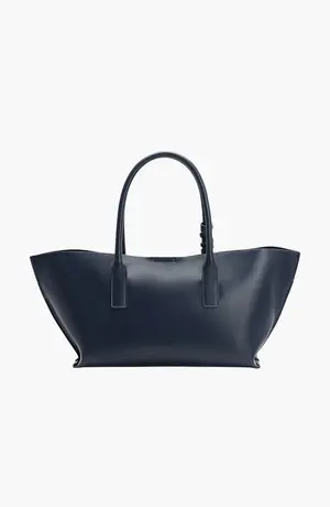 MELIE BIANCO Astrid Recycled Vegan Leather Tote Bag - Navy