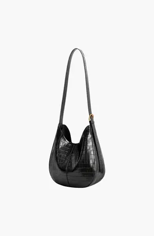 MELIE BIANCO Stefanie Recycled Vegan Leather Shoulder Bag - Black
