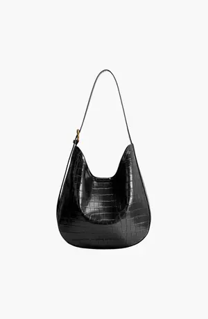 MELIE BIANCO Stefanie Recycled Vegan Leather Shoulder Bag - Black