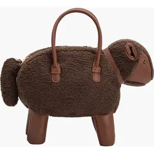 MELIE BIANCO Sheep Vegan Leather Crossbody Bag - Chocolate