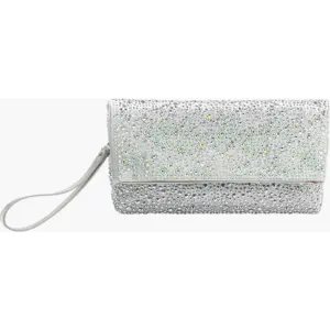 MELIE BIANCO Fayth Rhinestone Wristlet - Silver
