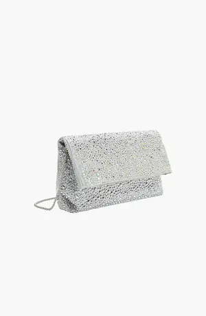 MELIE BIANCO Fayth Rhinestone Wristlet - Silver