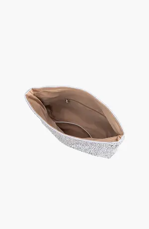 MELIE BIANCO Fayth Rhinestone Wristlet - Silver