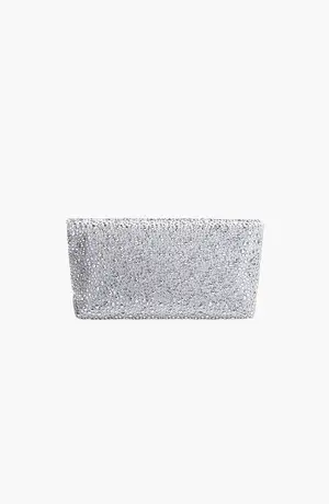 MELIE BIANCO Fayth Rhinestone Wristlet - Silver
