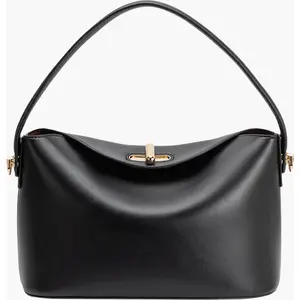 MELIE BIANCO Lana Recycled Vegan Leather Crossbody Bag - Black