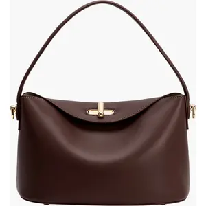 MELIE BIANCO Lana Recycled Vegan Leather Crossbody Bag - Espresso