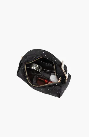 MELIE BIANCO Shanice Velvet Crossbody Bag - Black