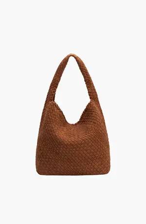 MELIE BIANCO Johanna Recycled Vegan Suede Shoulder Bag - Tan