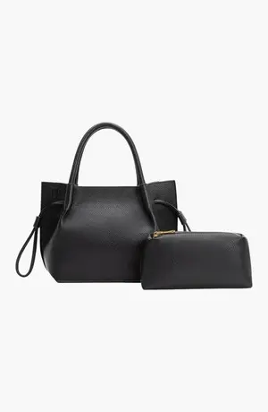 MELIE BIANCO Tyler Recycled Vegan Leather Crossbody Bag - Black