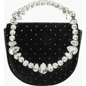 MELIE BIANCO Trudie Velvet Crossbody Bag - Black