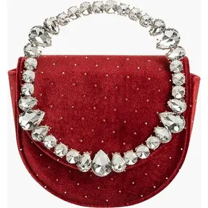 MELIE BIANCO Trudie Velvet Crossbody Bag - Red