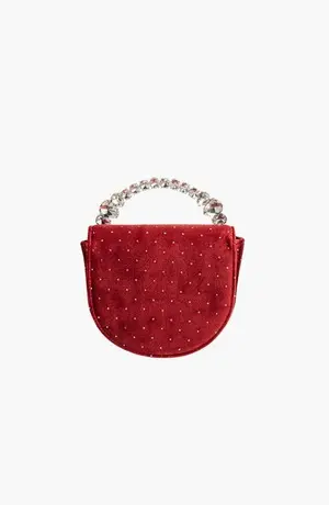 MELIE BIANCO Trudie Velvet Crossbody Bag - Red