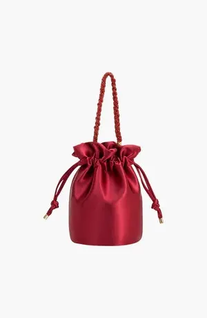 MELIE BIANCO Jeane Satin Top Handle Bag - Red