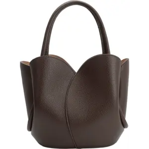 MELIE BIANCO Tulip Recycled Vegan Top Handle Bag - Chocolate