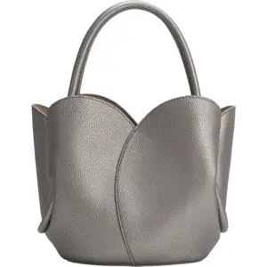 MELIE BIANCO Tulip Recycled Vegan Top Handle Bag - Pewter