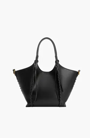 MELIE BIANCO Belinda Recycled Vegan Leather Tote Bag - Black