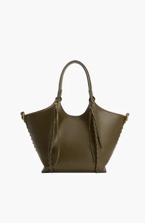 MELIE BIANCO Belinda Recycled Vegan Leather Tote Bag - Olive