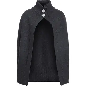 NACKIYE Roxalena Wool & Cashmere Cape - Anthracite