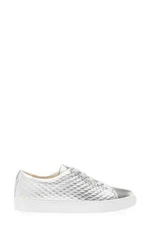 Robert Zur Nova Leather Sneaker - Silver Metallic