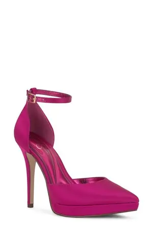 Jessica Simpson Sendia Leather D'orsay Pump - Raspberry