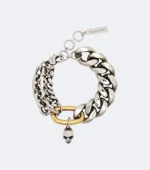 Alexander McQueen Skull Chain Bracelet - Silver
