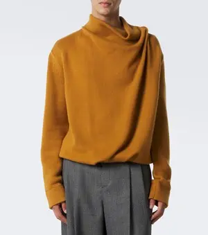 Valentino Garavani Draped Cashmere Turtleneck Sweater