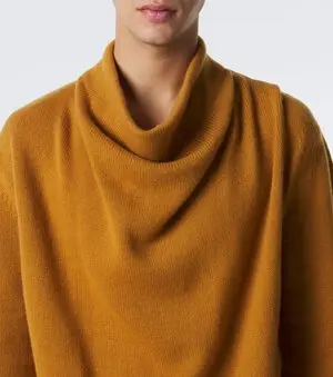 Valentino Garavani Draped Cashmere Turtleneck Sweater